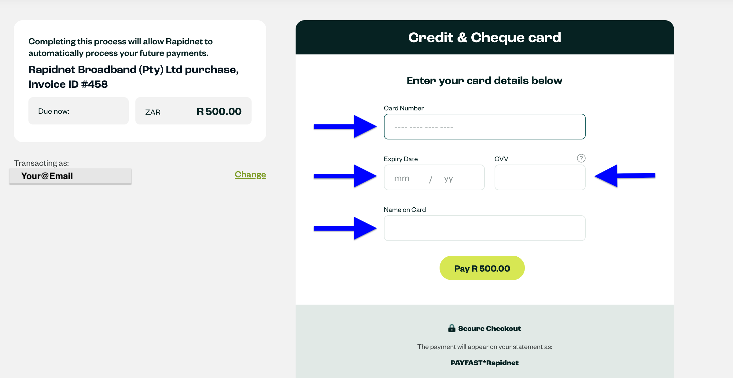 How to Add Recurring Payments with Payfast - Knowledgebase - Rapidnet Broadband (Pty) Ltd